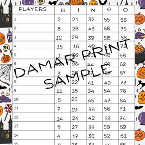 Halloween Printable Bingo Boards Bundle-bingo Boards 1-15 Lines ...