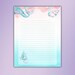 Printable Mermaid Letter Writing Paper Set,mermaid Stationery,marine ...