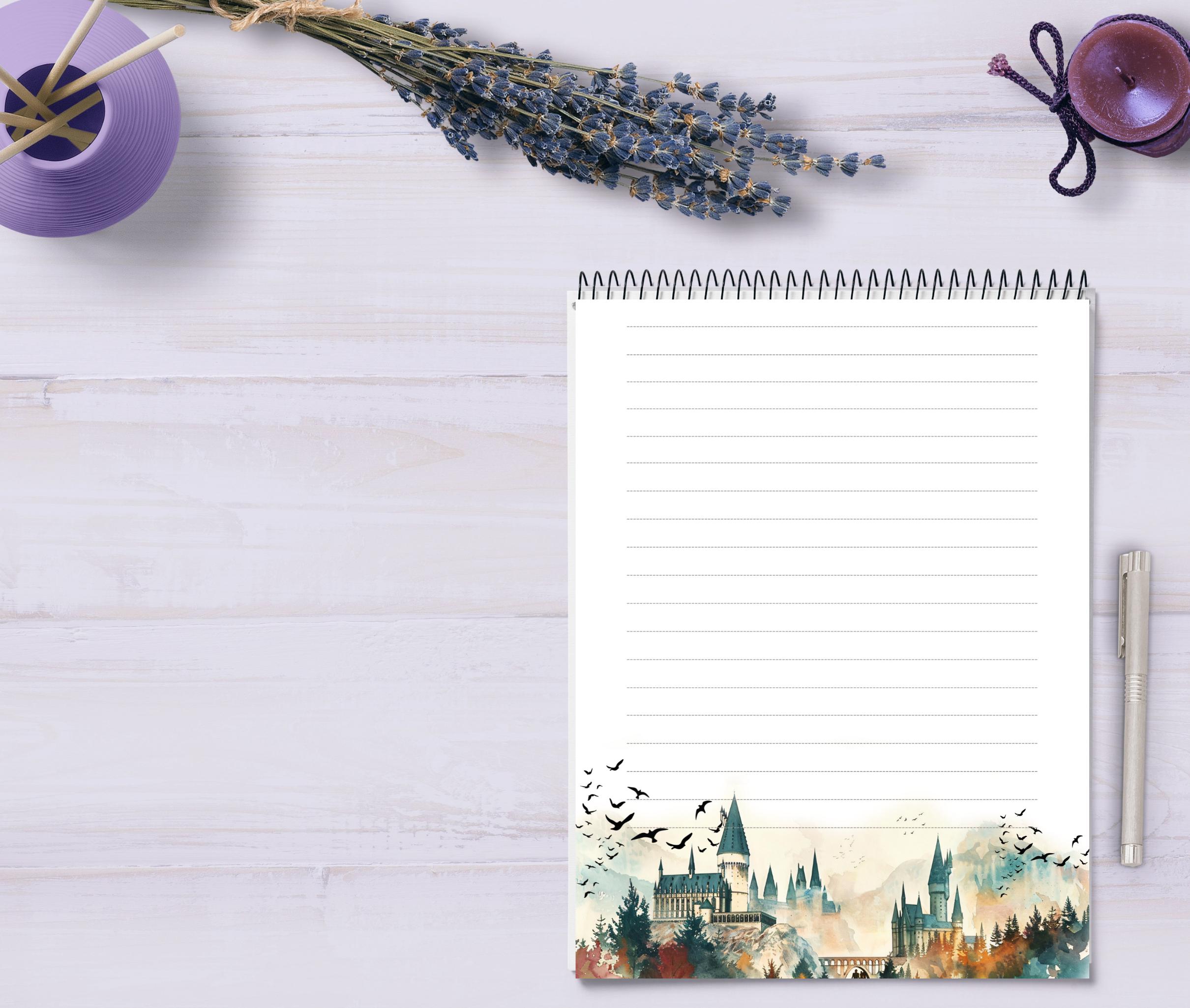 Castle Printable Stationery-digital Letter-medieval Castle Writing ...