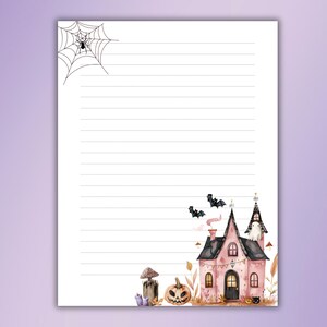 Halloween Letters-halloween Printable Stationery Set-cute Ghost Writing ...