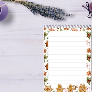 Christmas Gingerbread Printable Stationery-christmas Stationary Holiday ...