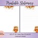 Girl With Flower Printable Stationery-cure Girl Writing Paper Set ...