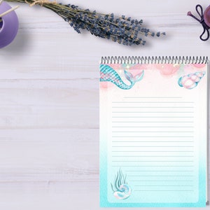 Printable Mermaid Letter Writing Paper Set,mermaid Stationery,marine ...