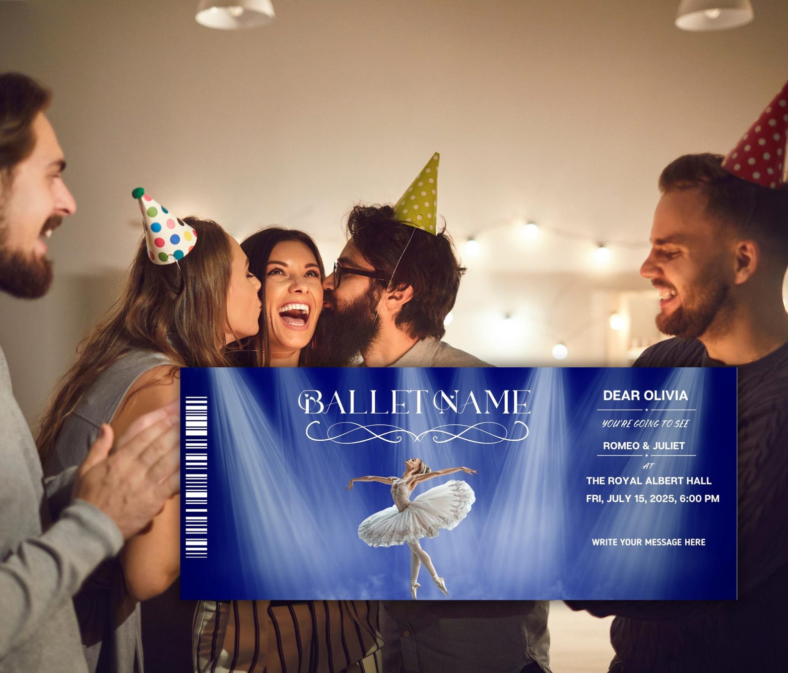 Editable Ballet Ticket Template-ballet Gift Ticket-ballet Lover Gift ...