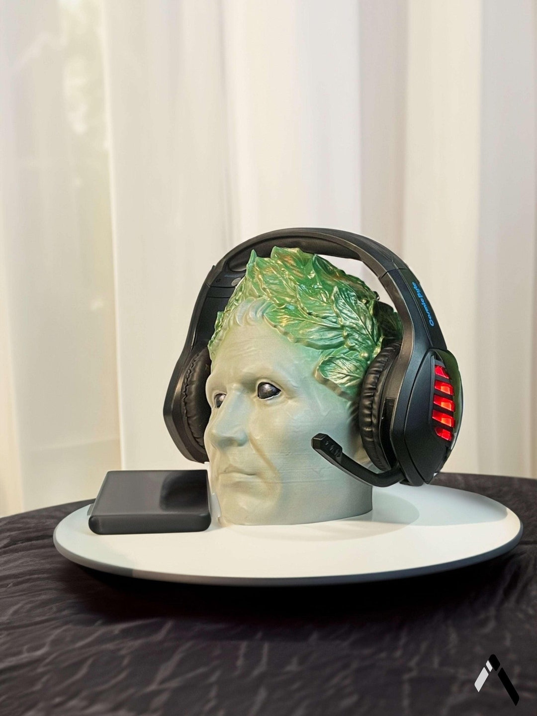 Julius Caesar Head Statue, Headphone Stand, Roman Bust Decor, Desk ...