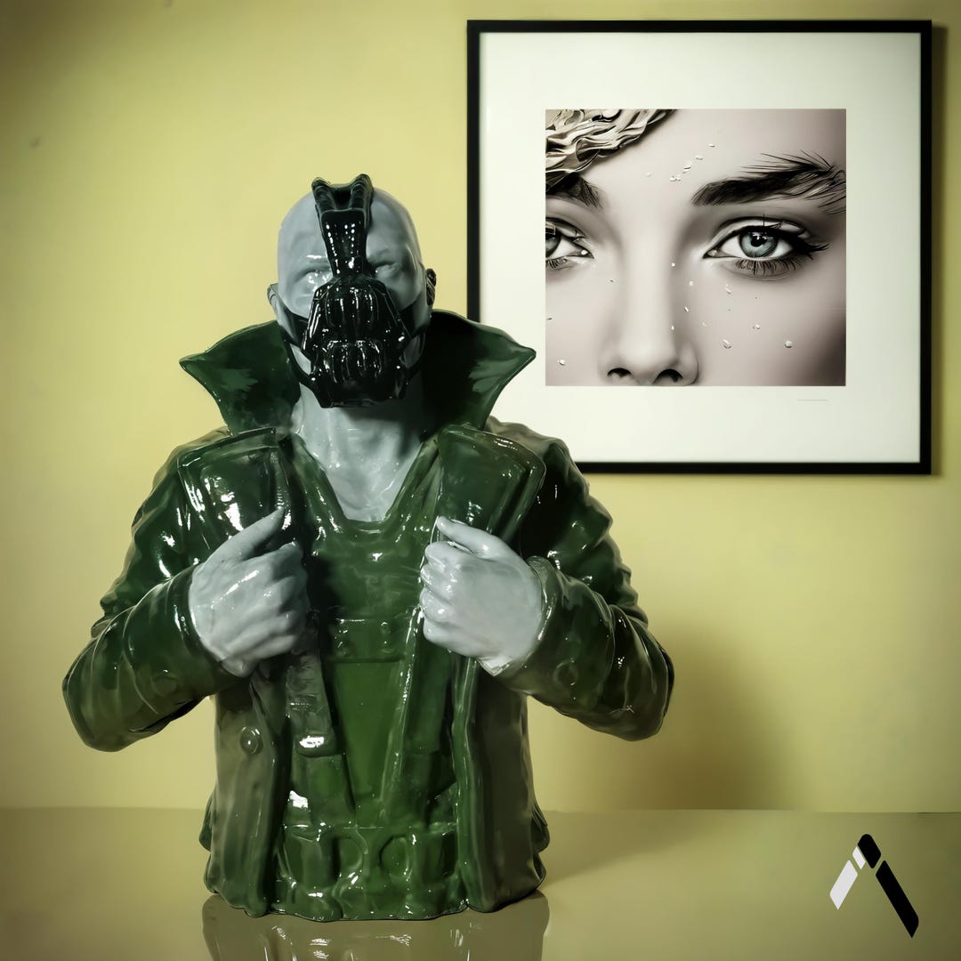 Bane Breaks Batman Bust Sculpture -dark Knight Rises Statue, Superhero ...