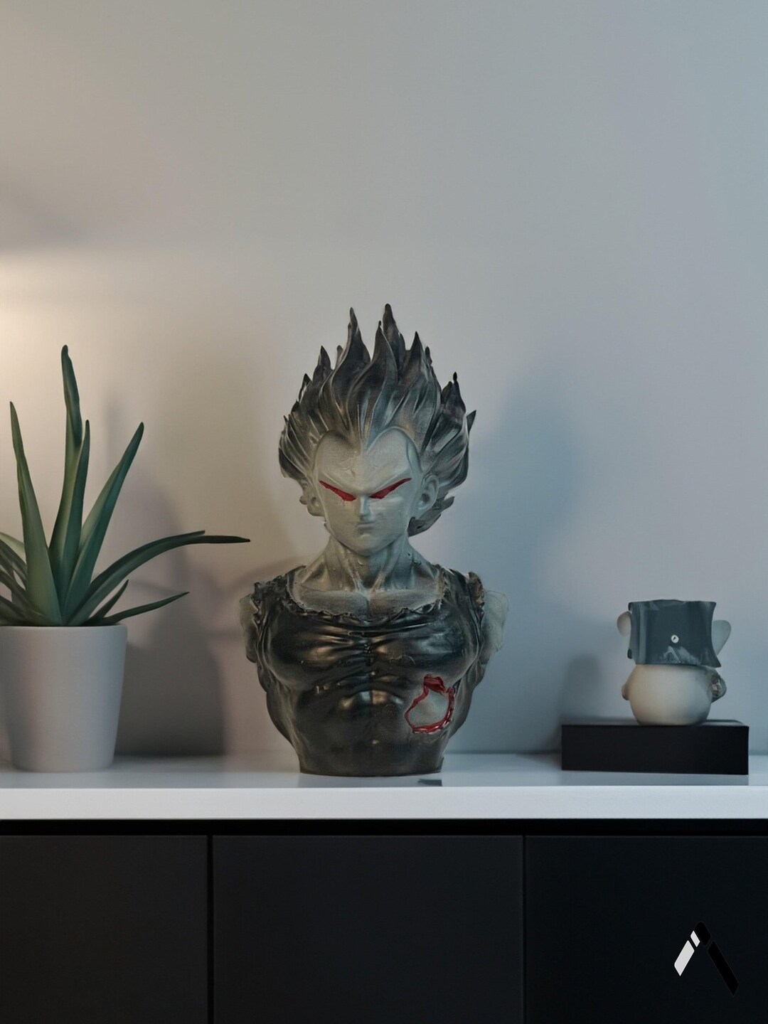 Handcrafted Vegeta Bust Sculpture: Dragon Ball Z Collectible - Etsy
