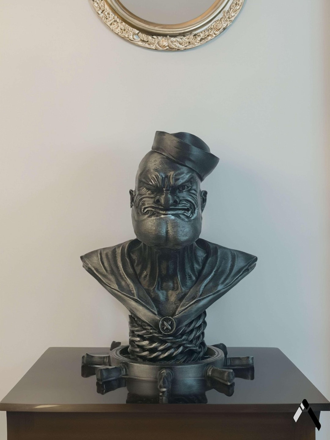 Popeye Bust Sculpture, Vintage Cartoon Figurine, Unique Home Decor ...