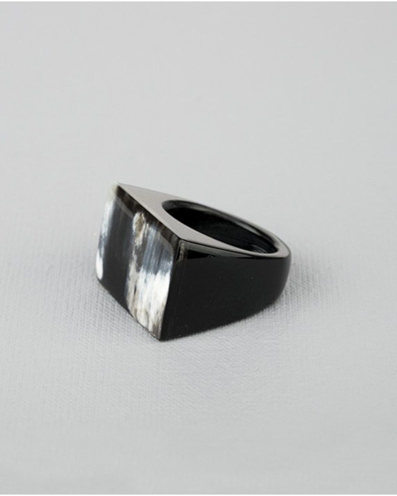 Buffalo Horn Ring Big Ring Geometric Ring Statement Ring - Etsy