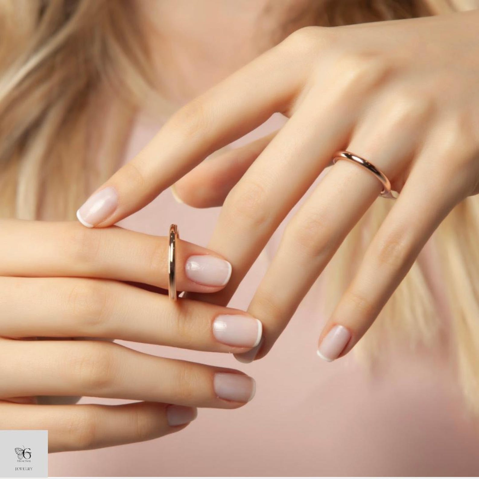 14K Solid Gold Wedding Bands, 1mm-2mm-3mm-4mm-5mm-6mm-8mm Promise Ring, Gift for Girlfriend ...