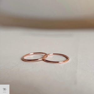 14K Solid Gold Wedding Bands, 1mm-2mm-3mm-4mm-5mm-6mm-8mm Promise Ring, Gift for Girlfriend ...