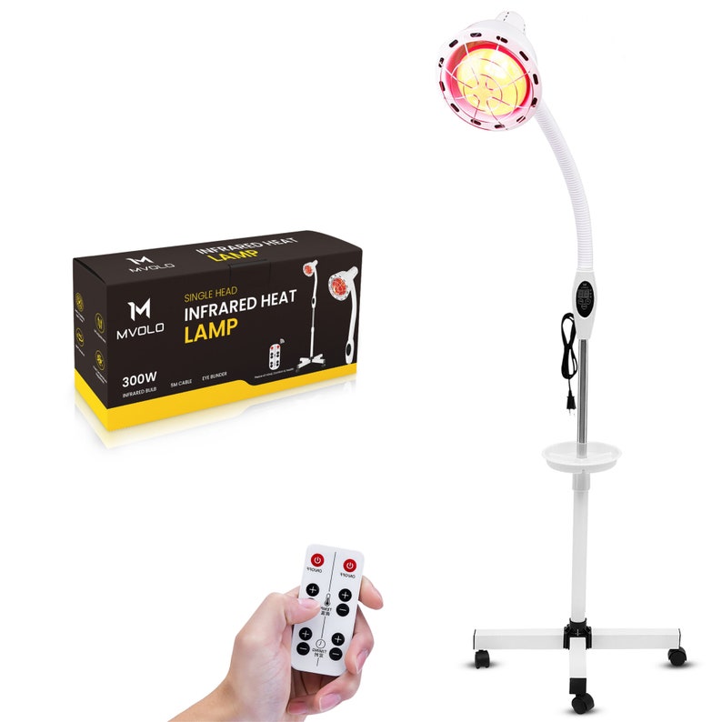 Mvolo Single Head Infrared Lamp 300W - Muscle & Joint Pain Relief - Red ...