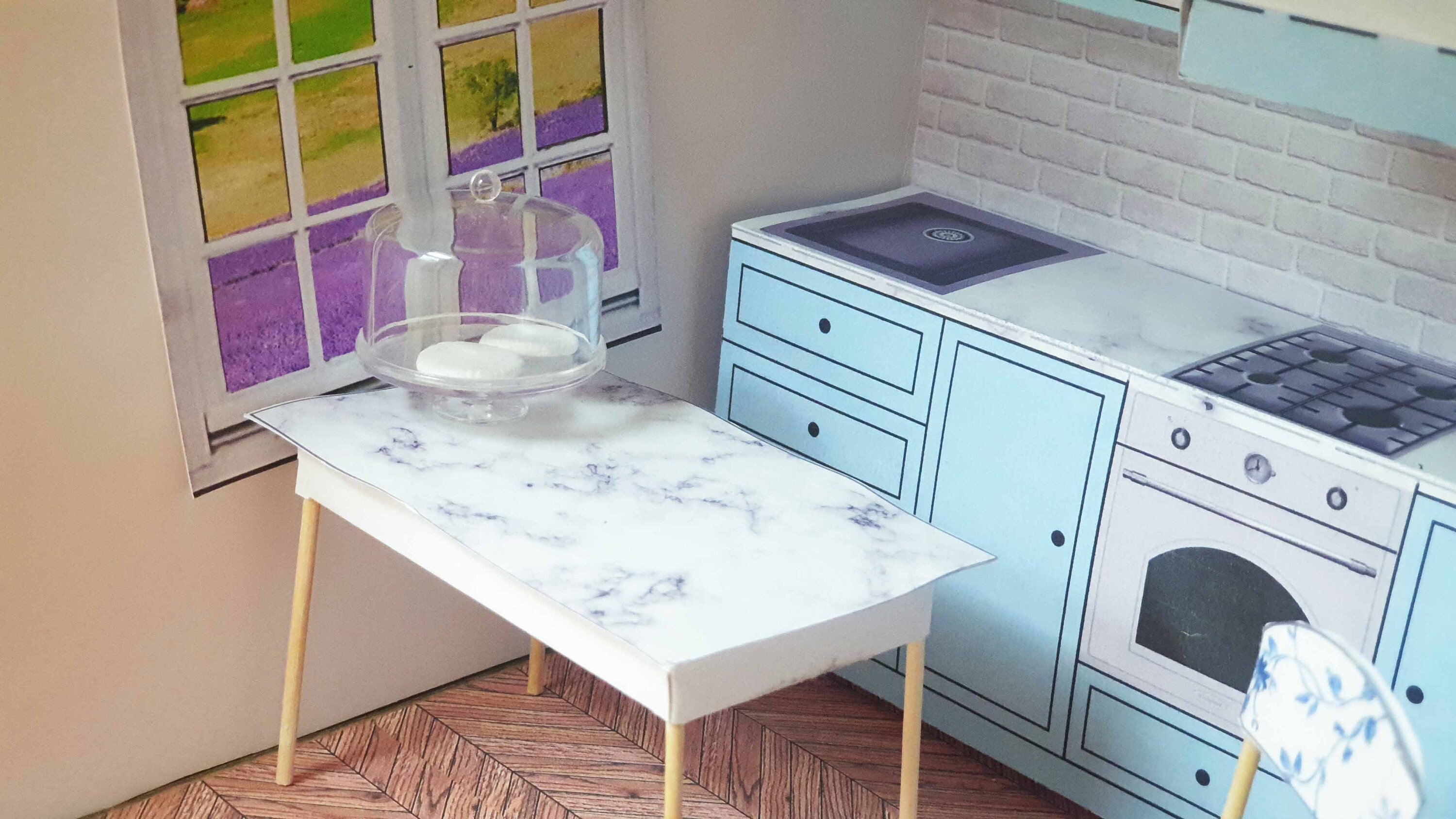 DIY a Toy Kitchen in the Style of Provence Made of Paper. Scale 1:14 ...
