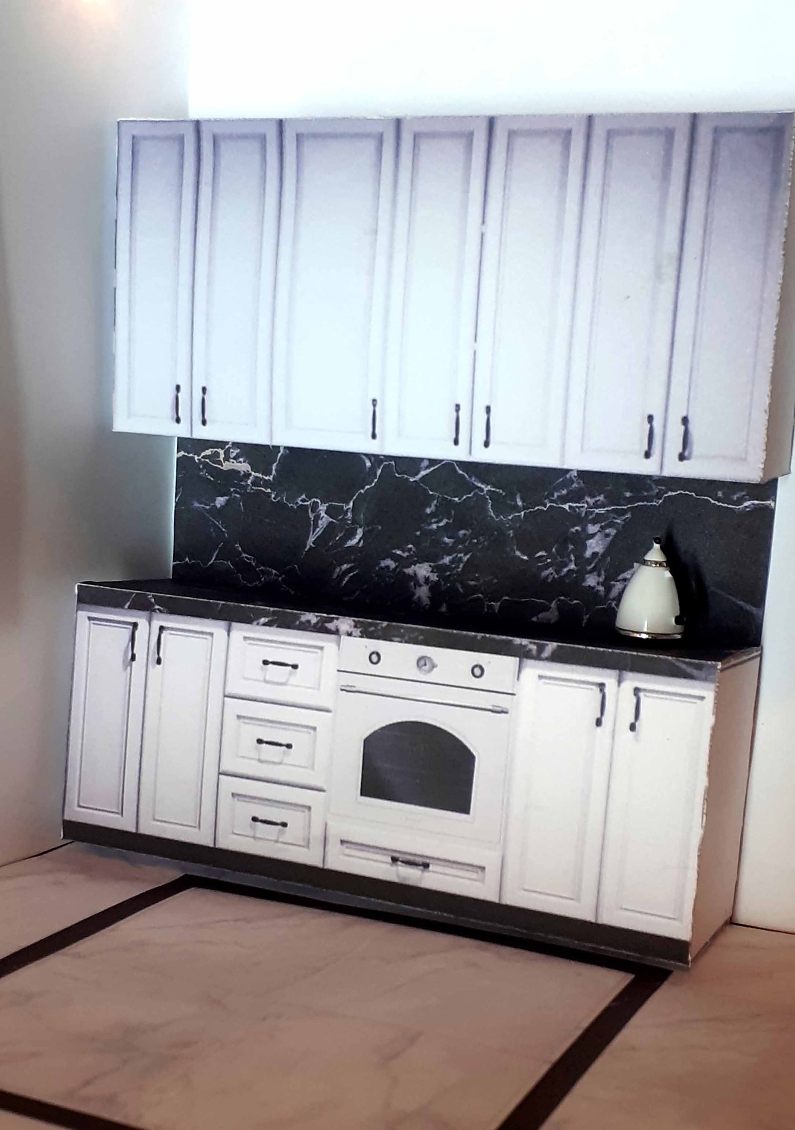 DIY an Art Deco Toy Kitchen Made of Paper. Scale 1:14. Patterns and ...