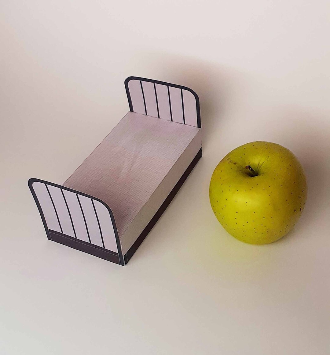 The Toy Bed. Dollhouse Furniture Diy Paper. Scale 1:14. Patterns and ...