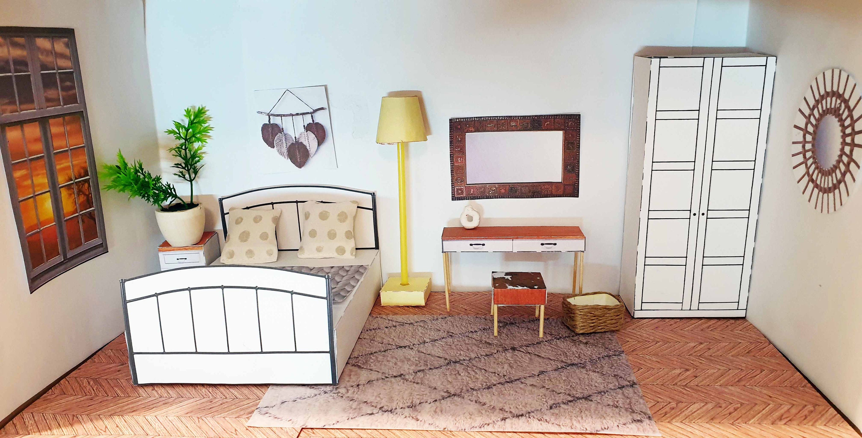 Toy Wardrobe. DIY Paper Furniture for a Dollhouse. Pattern and Video ...