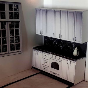 DIY an Art Deco Toy Kitchen Made of Paper. Scale 1:14. Patterns and ...
