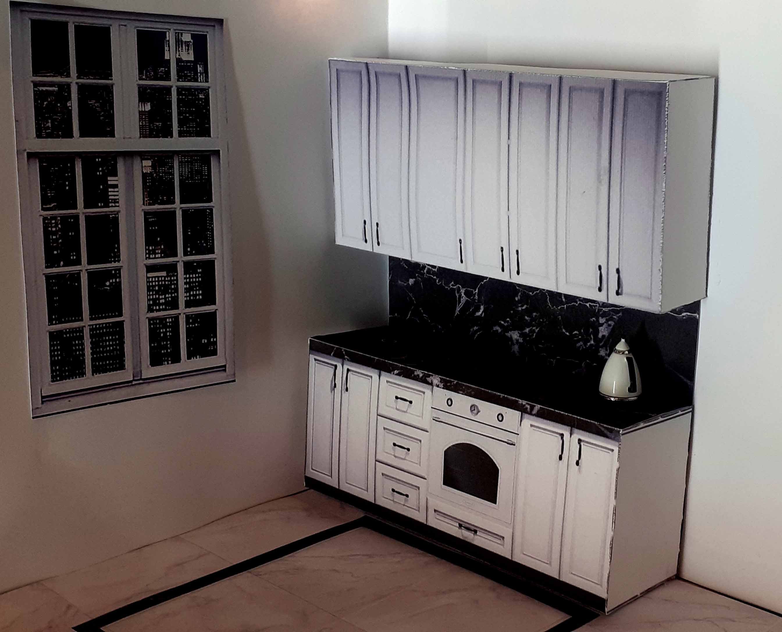DIY an Art Deco Toy Kitchen Made of Paper. Scale 1:14. Patterns and ...