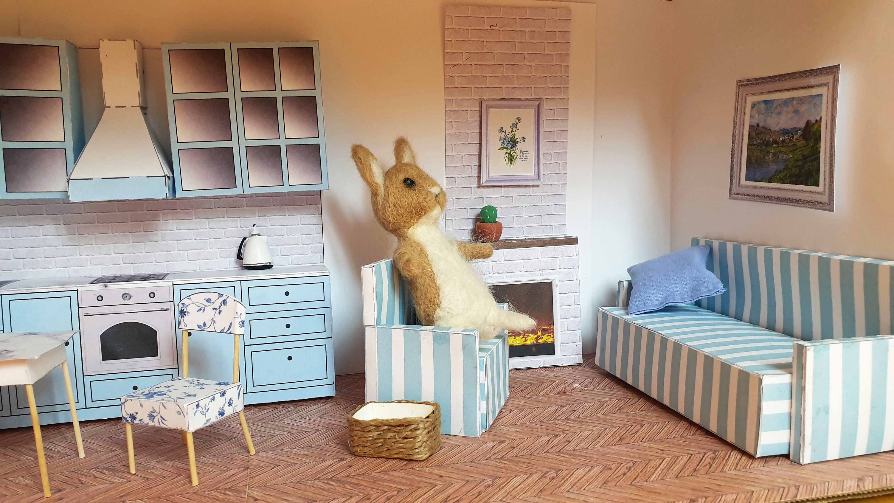 DIY a Toy Kitchen in the Style of Provence Made of Paper. Scale 1:14 ...