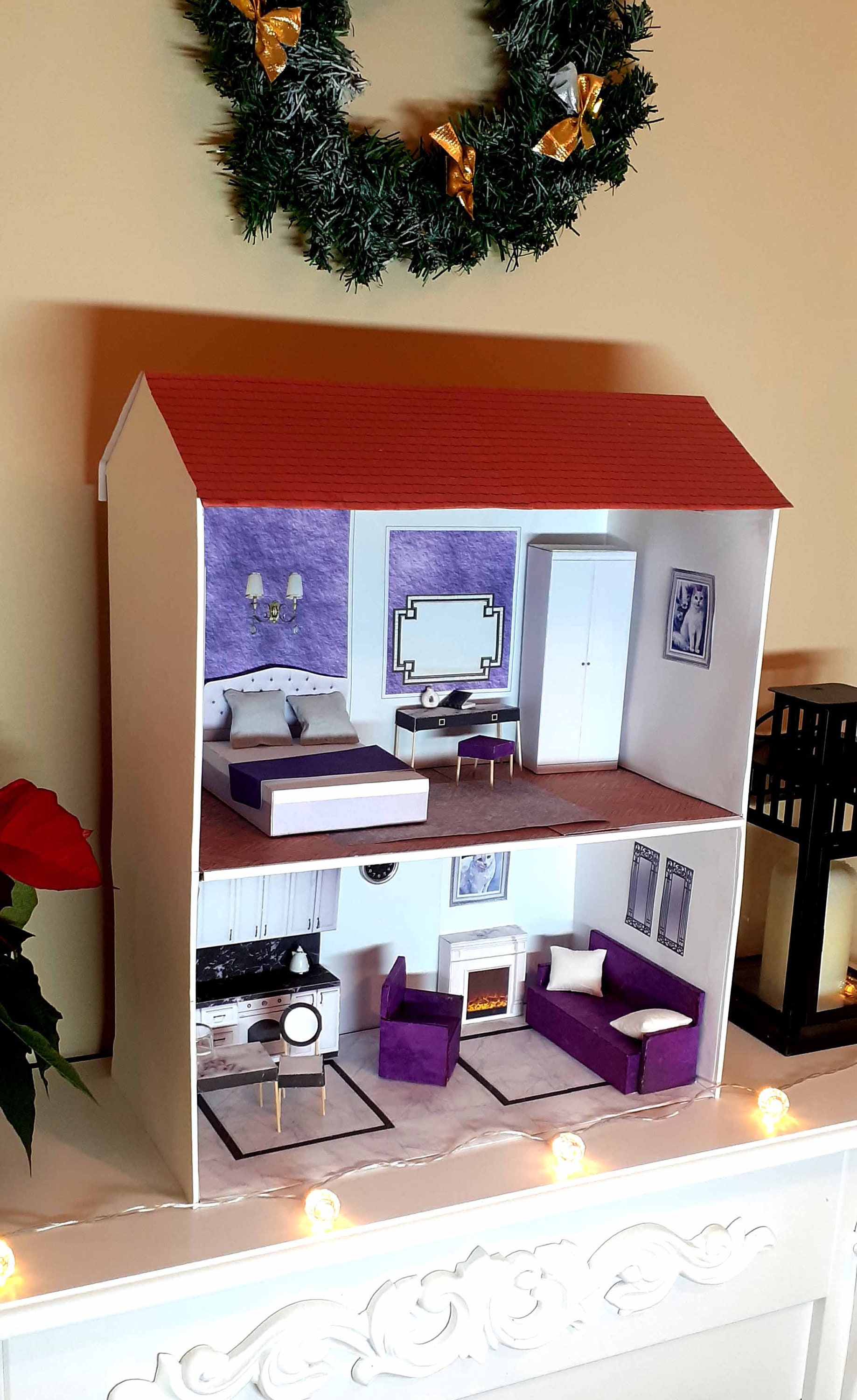 The Art Deco DIY Dollhouse Made of Paper. Scale 1:14. Patterns and ...