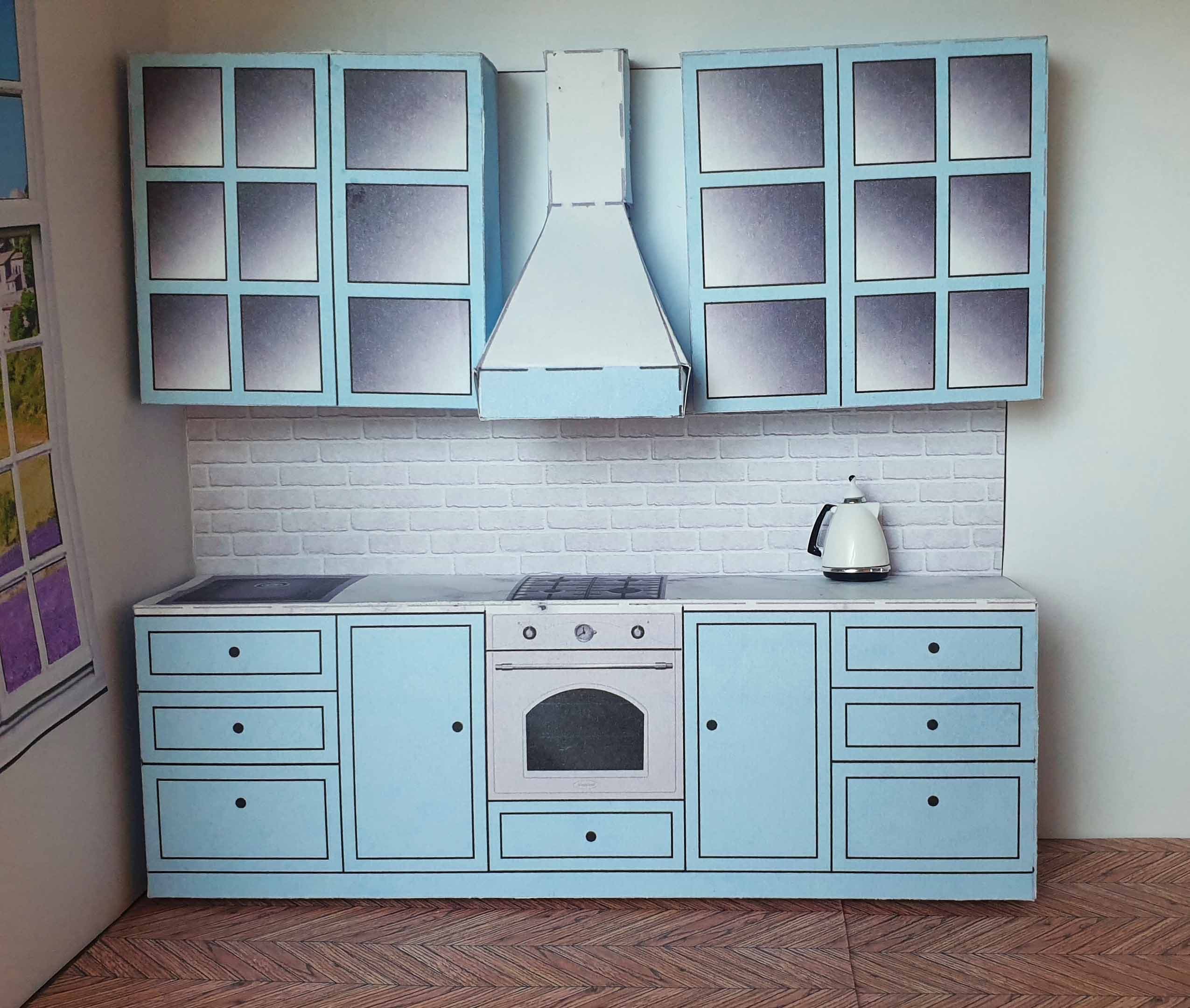 DIY a Toy Kitchen in the Style of Provence Made of Paper. Scale 1:14 ...