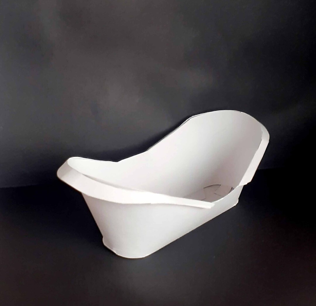 The Toy Bathtub. Dollhouse Furniture Diy Paper. Scale 1:14. Pattern for ...