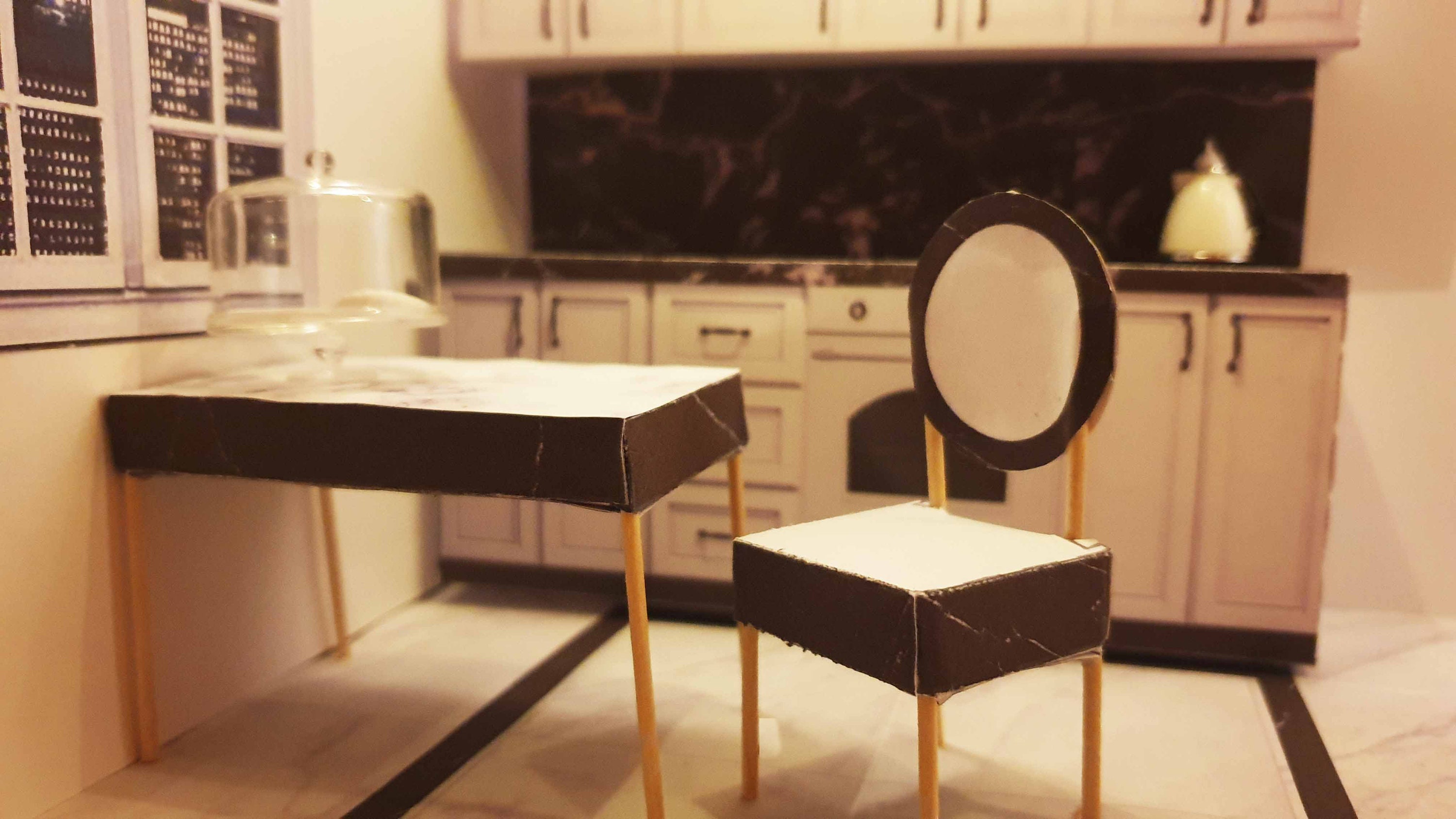 DIY an Art Deco Toy Kitchen Made of Paper. Scale 1:14. Patterns and ...