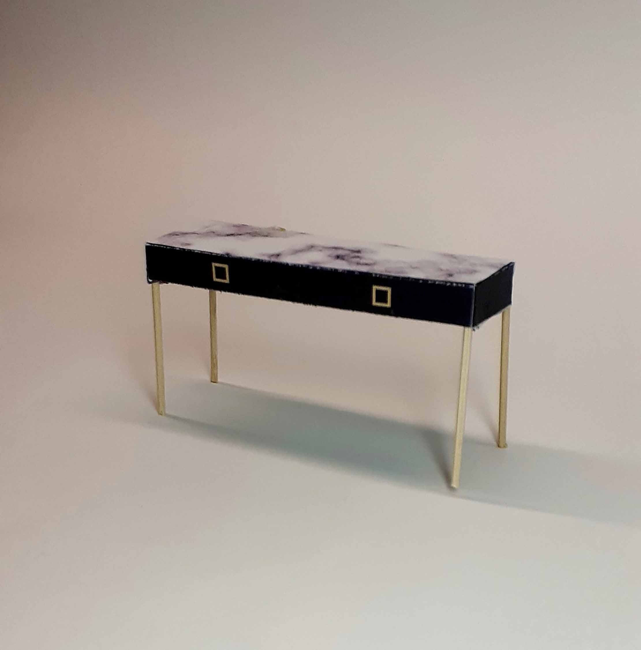 Black Toy Art Deco Dressing Table Made of Paper With Your Own Hands ...