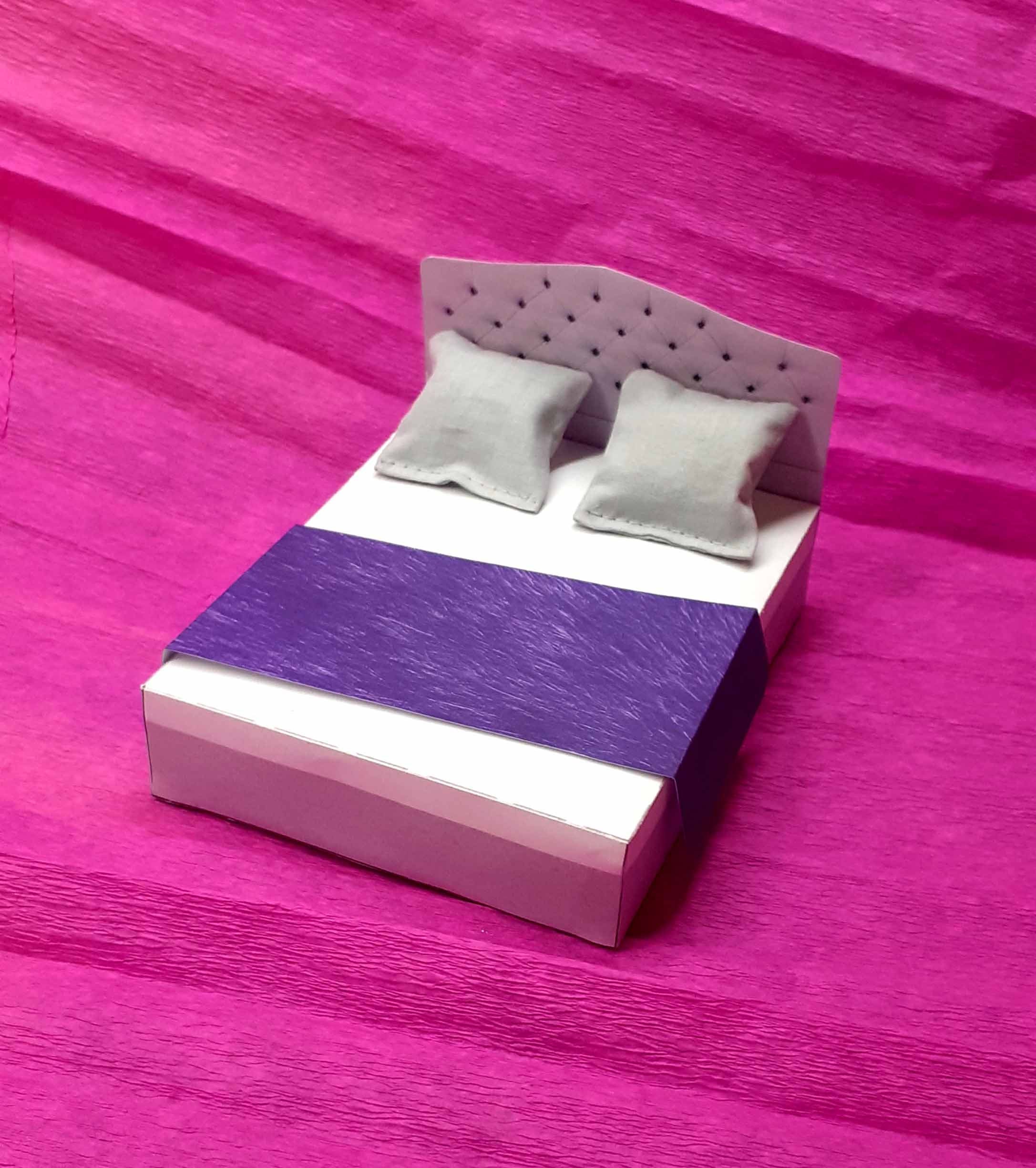 DIY an Art Deco Bed Made of Paper. Scale 1:14. Patterns and Video ...