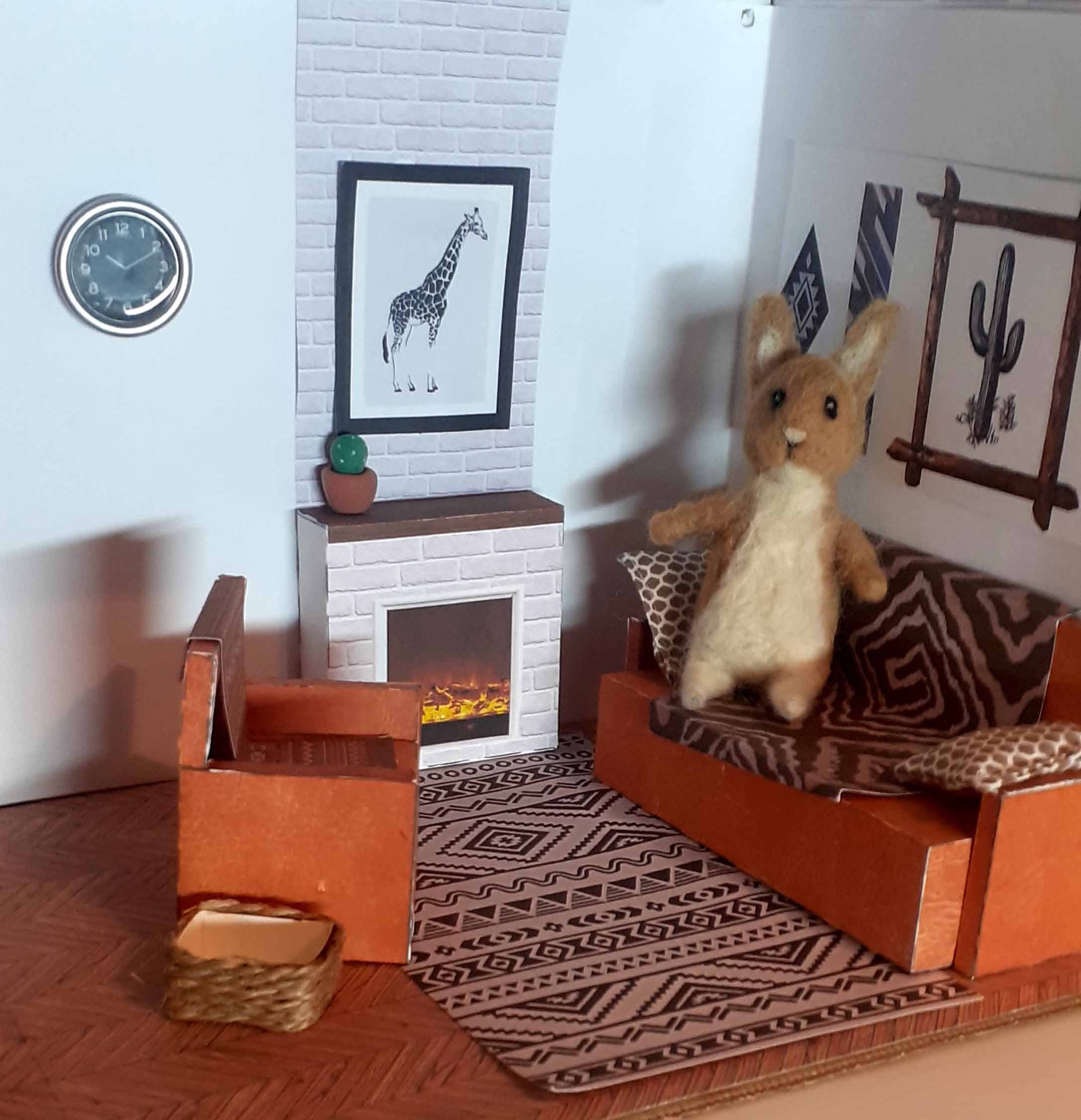 The Boho DIY Dollhouse Made of Paper. Scale 1:14. Patterns and Video ...