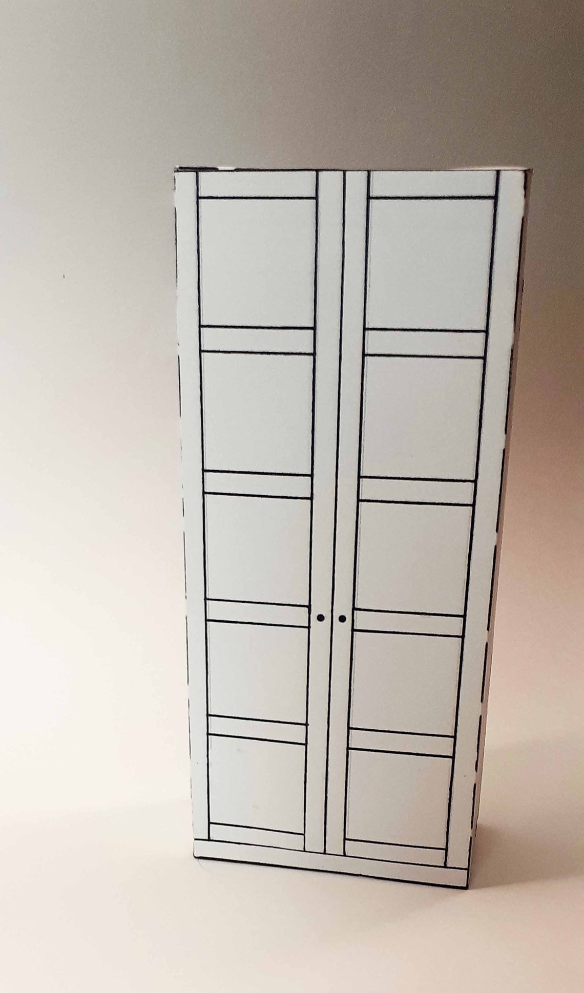 Toy Wardrobe. DIY Paper Furniture for a Dollhouse. Pattern and Video ...