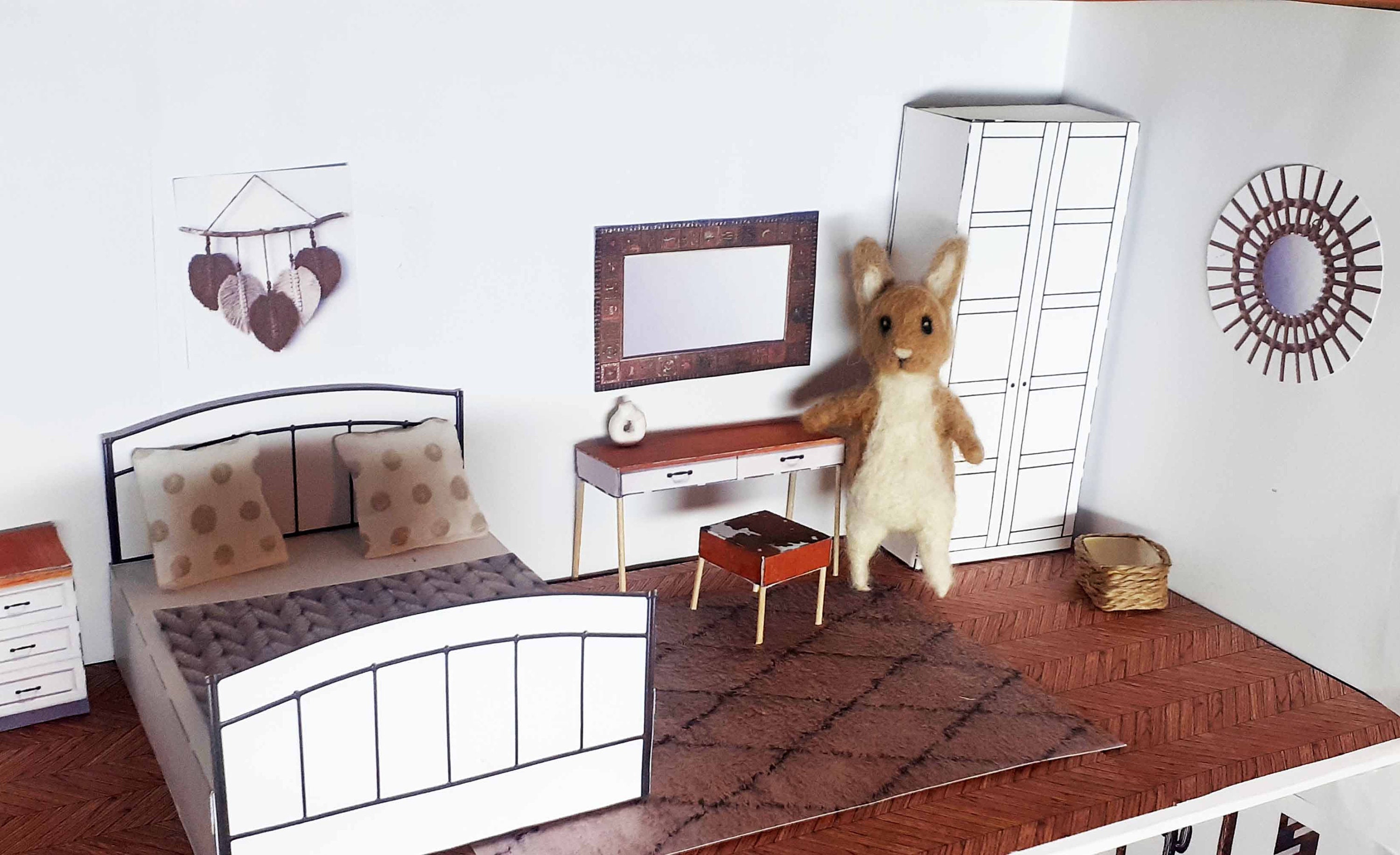 The Boho DIY Dollhouse Made of Paper. Scale 1:14. Patterns and Video ...