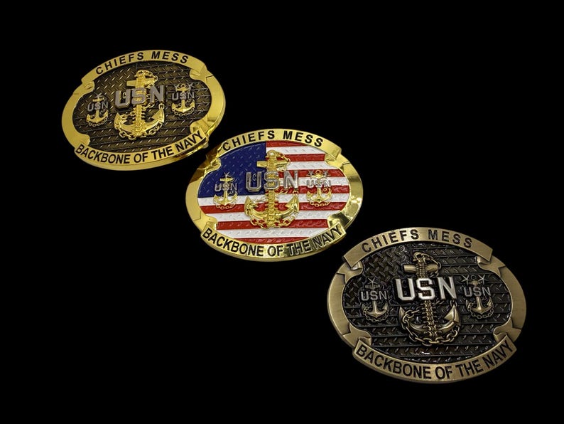 CPO BELT BUCKLE Backbone of the Navy. - Etsy