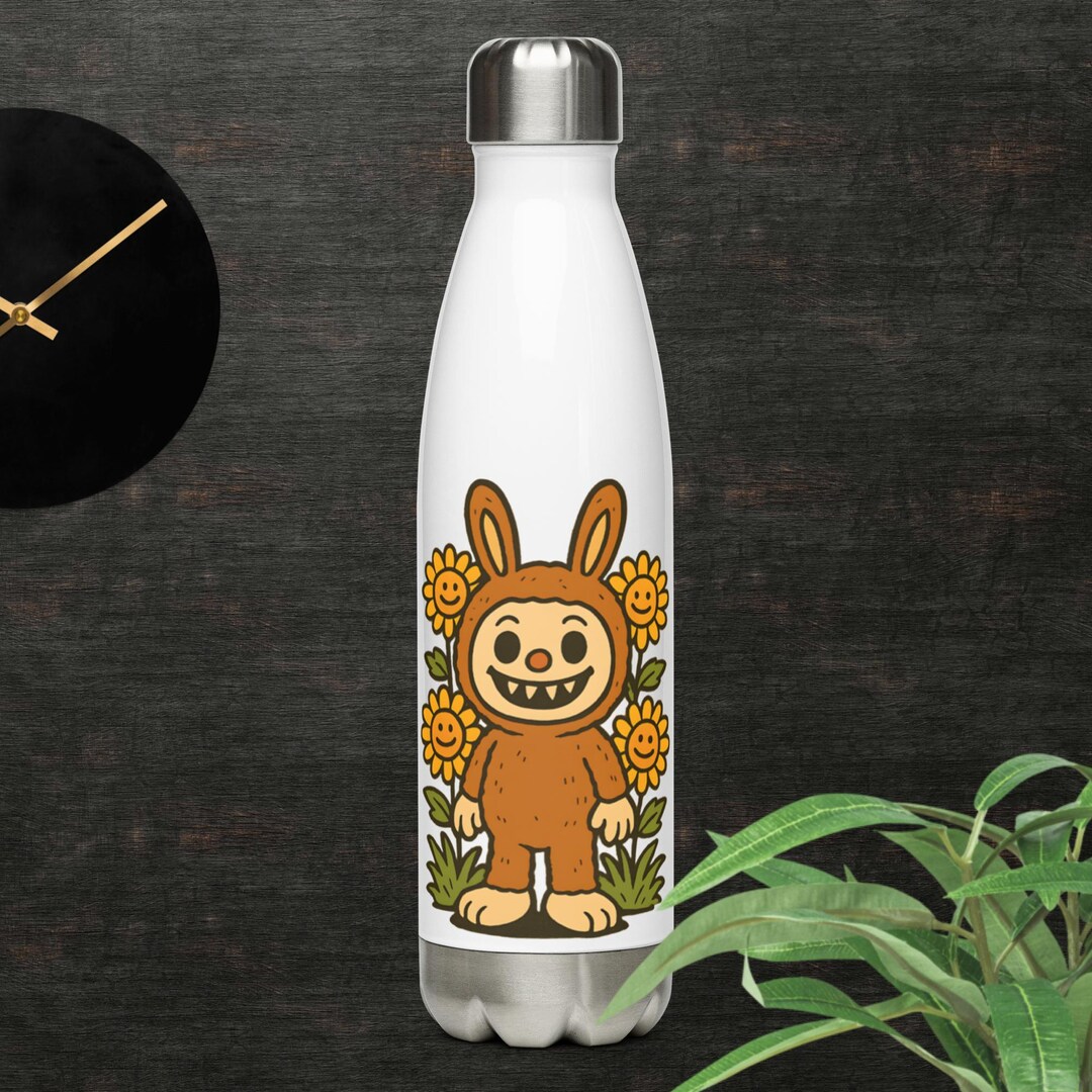 Labubu Kids Water Bottle | Custom Personalized Bottle for Boys & Girls ...