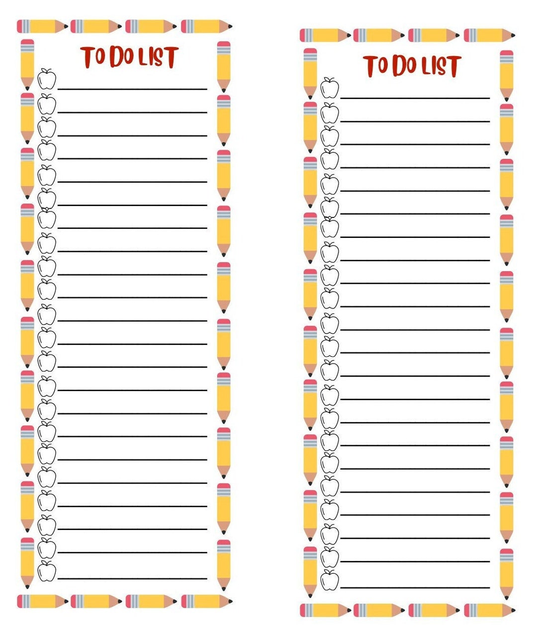 School Themed to Do List Printable - Etsy