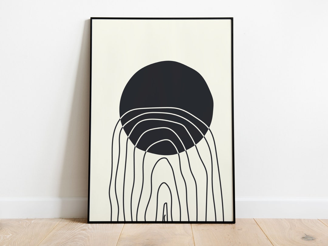 Black and White Wall Print Black and White Print Living - Etsy