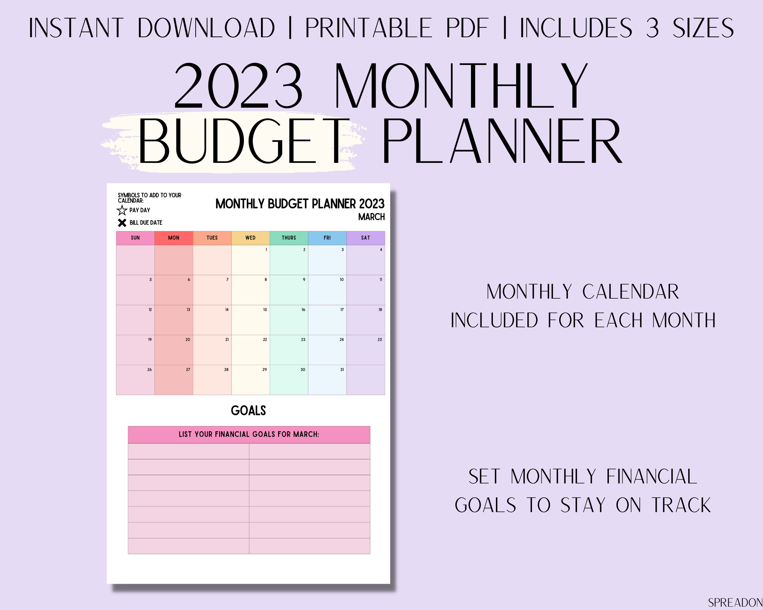 Monthly Budget Planner Printable 2023 Budget Planner - Etsy Israel