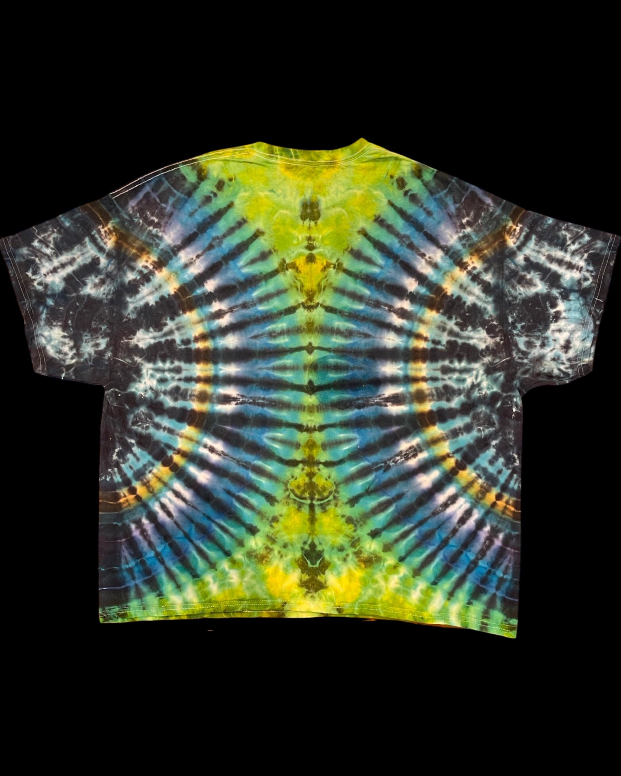 Talla XXXL: Psychedelic Symetry V4 Fan Fold Tie Dye - Etsy España
