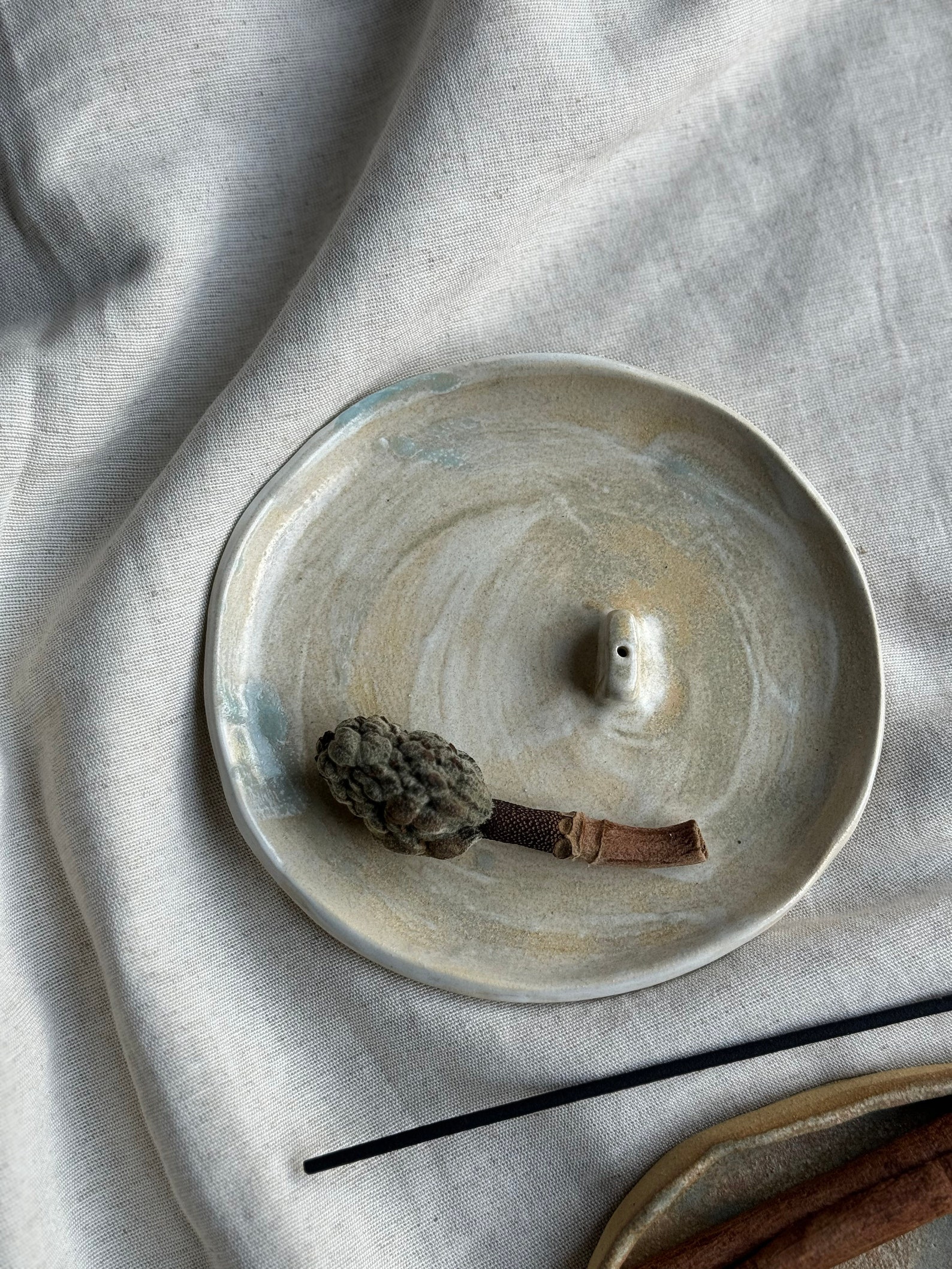 Ceramic Rustic Incense Burner Handmade Minimal Palo Santo Holder ...