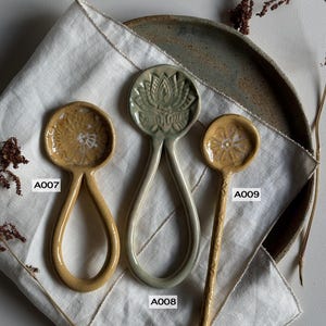 Handmade Ceramic Spoon: Decorative Large Spoon Gift for MOM, Pottery ...