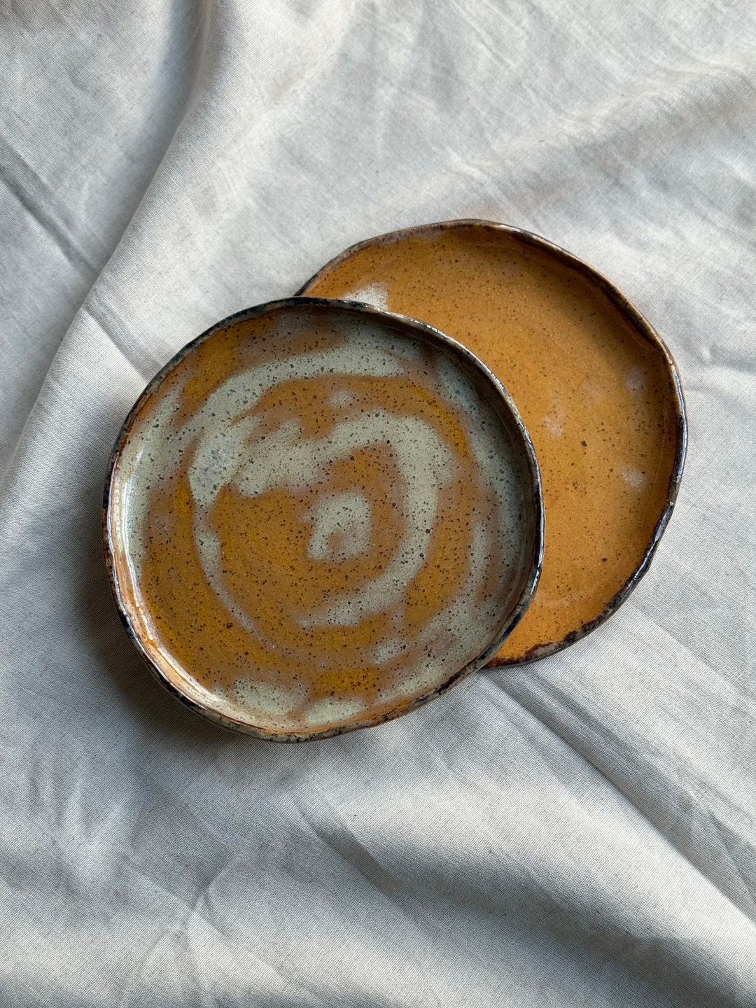 Ceramic Minimal Plate Set Wabi Sabi Plate Handmade Dinnerware Plate ...