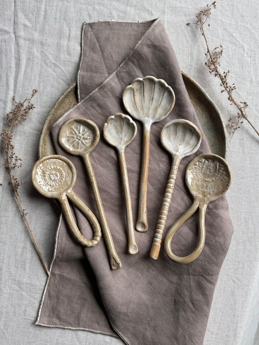Handmade Ceramic Spoon: Decorative Large Spoon Gift for MOM, Pottery ...