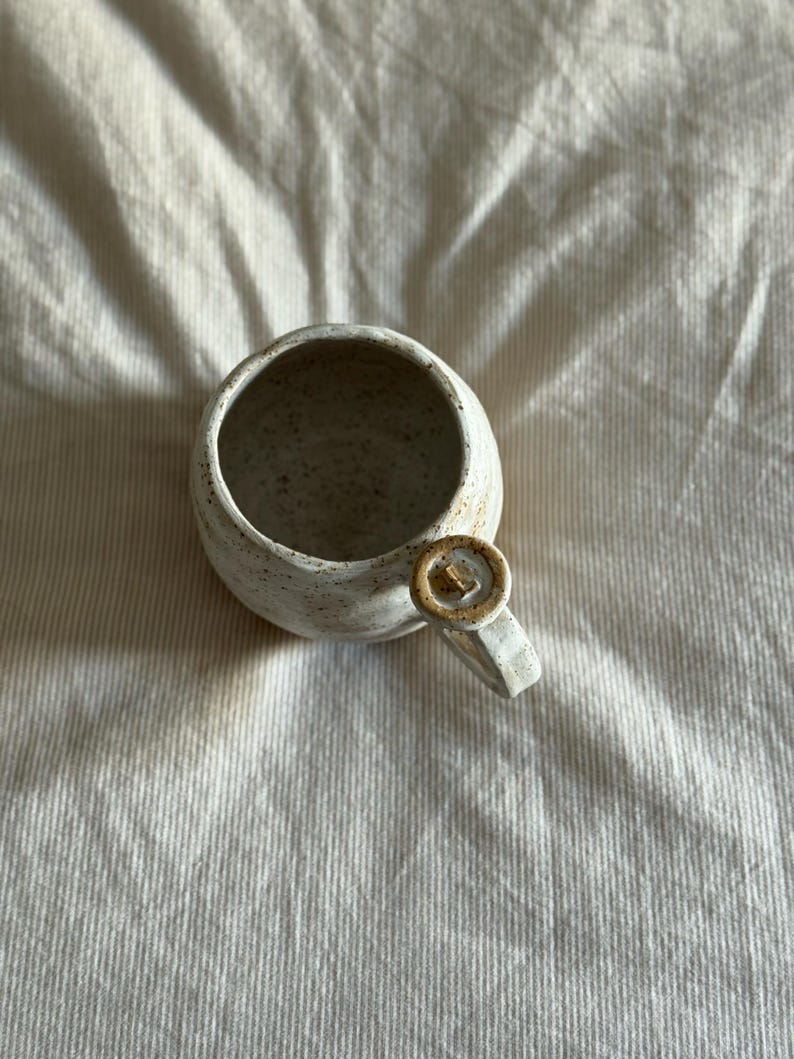 Handmade Ceramic Alphabet Nordic Mug: Personalized Speckled Latte Cup ...