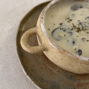 Handmade Ceramic Soup Bowl: Rustic Stoneware Serving Dish With Handles ...