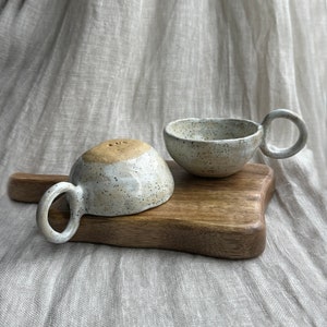Pottery Espresso Cup Handmade Farmhouse Pottery Small Cup Set Speckled ...