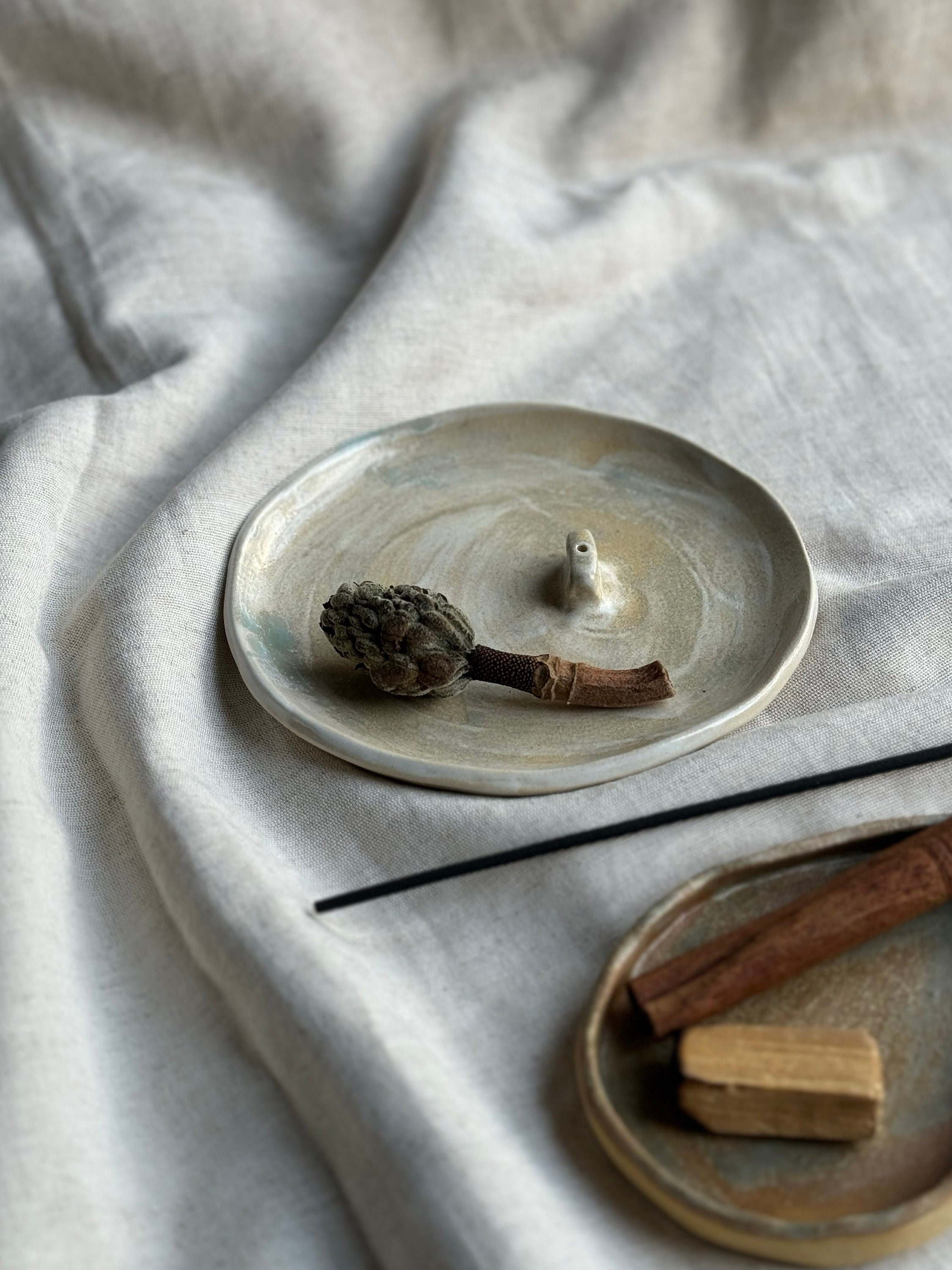 Ceramic Rustic Incense Burner Handmade Minimal Palo Santo Holder ...