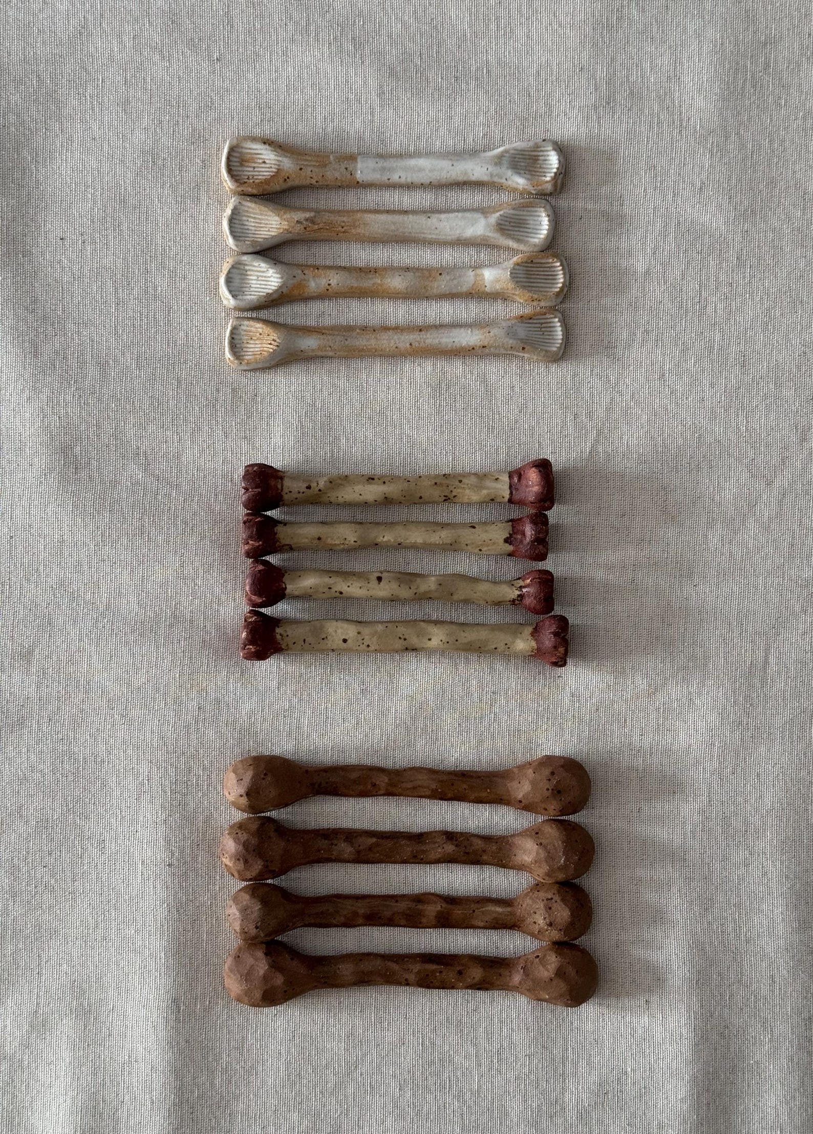 Handmade Stoneware Cutlery Rest Set: Japanese Minimalist Tableware - Etsy