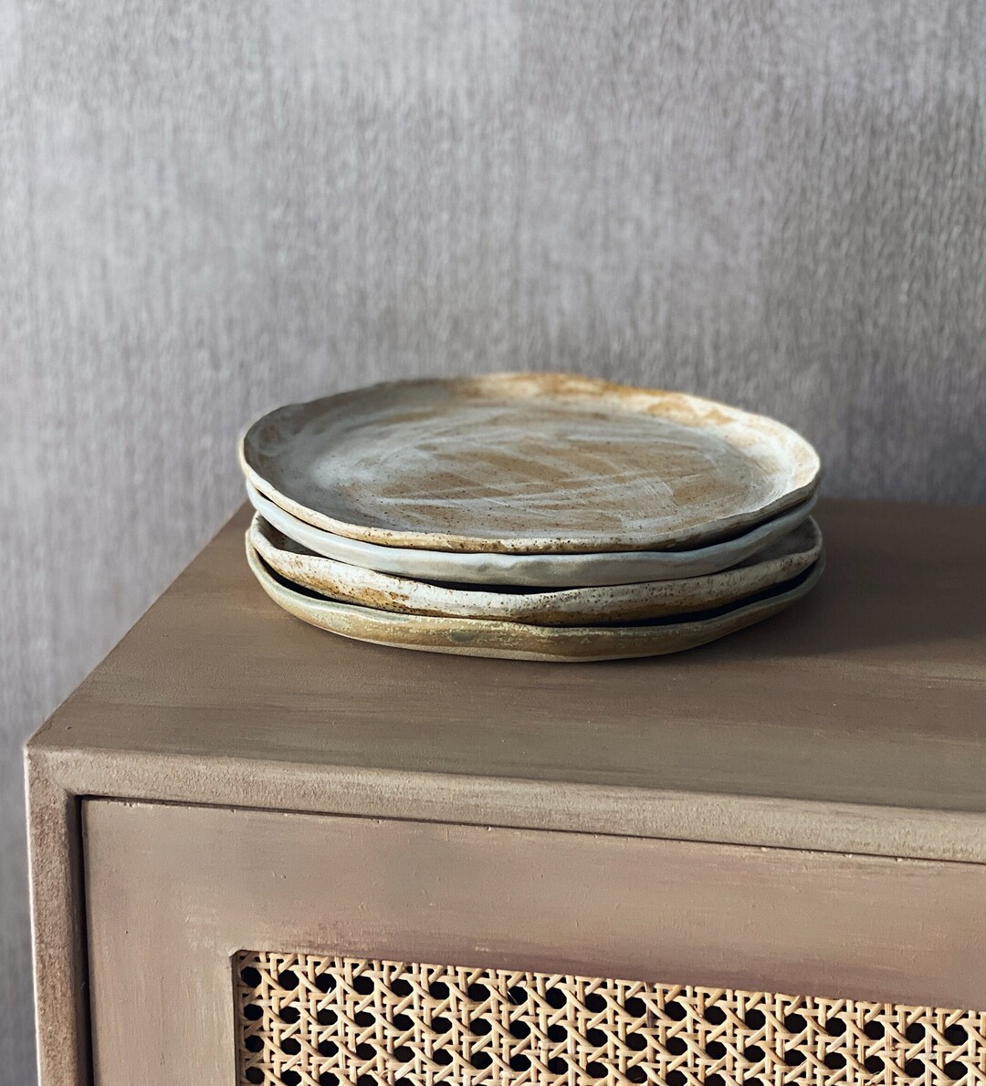 Handmade Organic Stoneware Dinner Plate: Ceramic Earthy Timeless Large ...