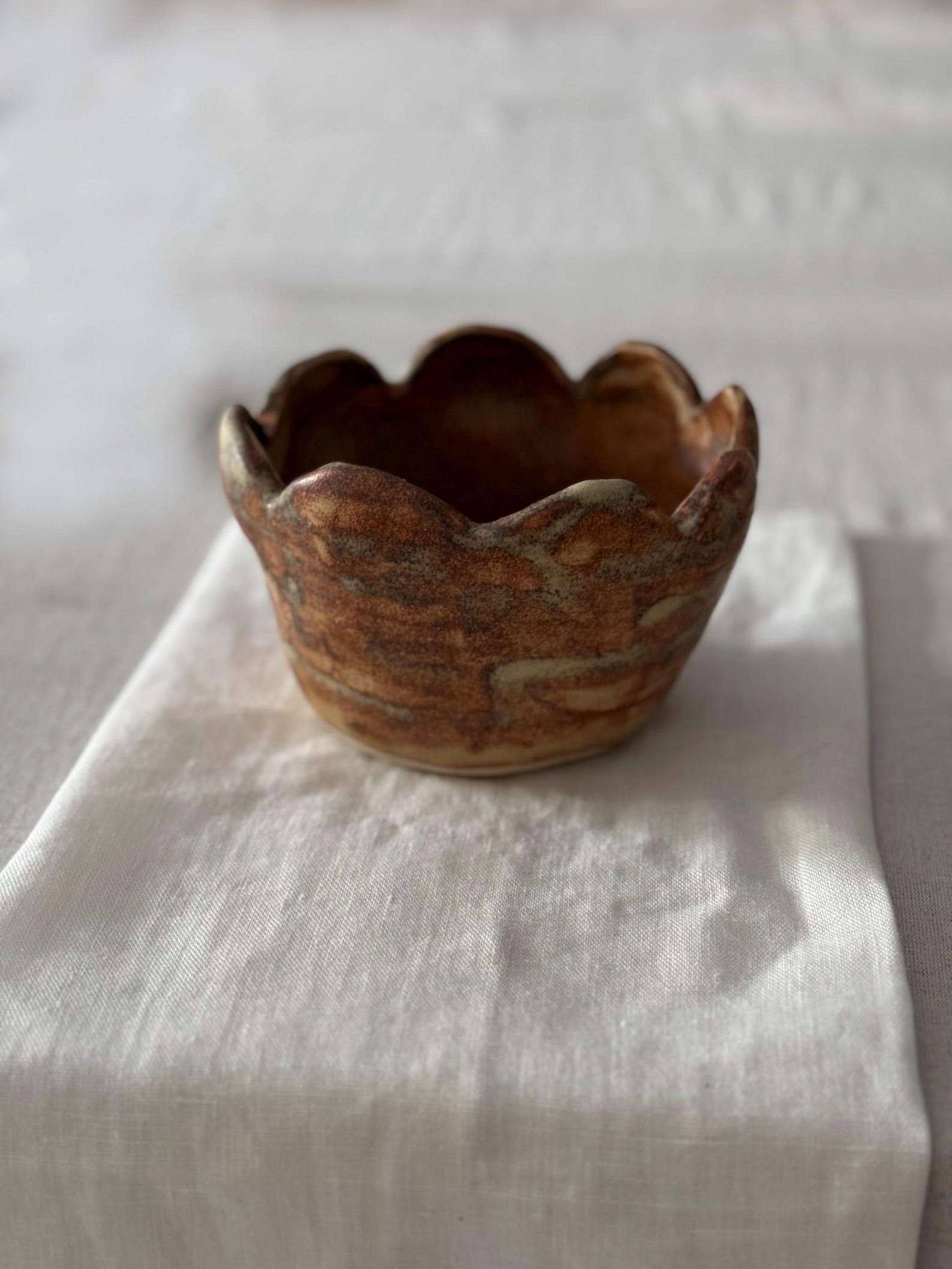 Handmade Rustic Stoneware Dinnerware Set: Copper Ceramic Plates and ...