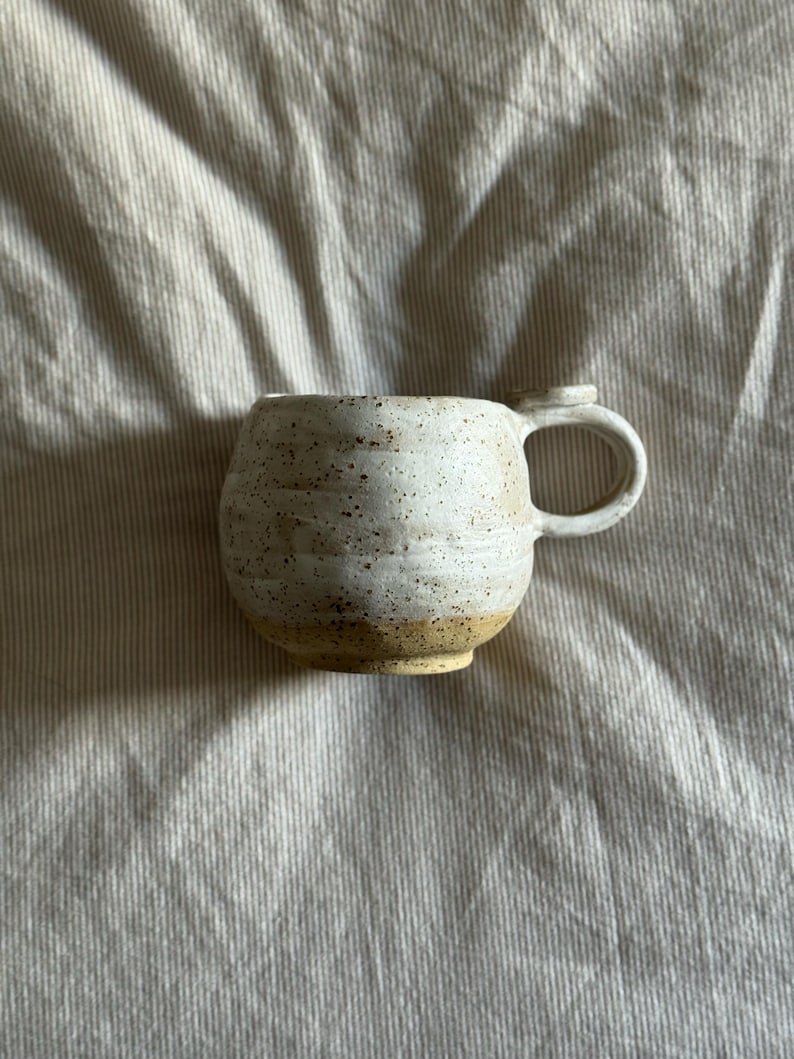 Handmade Ceramic Alphabet Nordic Mug: Personalized Speckled Latte Cup ...